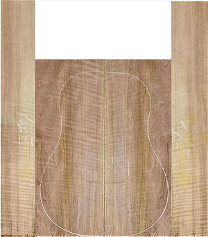 French Walnut Fiddleback figure Guitar Back & Sides Sets