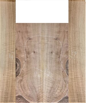 French Walnut Fiddleback figure Guitar Back & Sides Sets