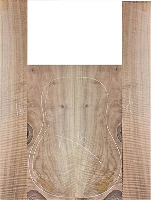 French Walnut Fiddleback figure Guitar Back & Sides Sets